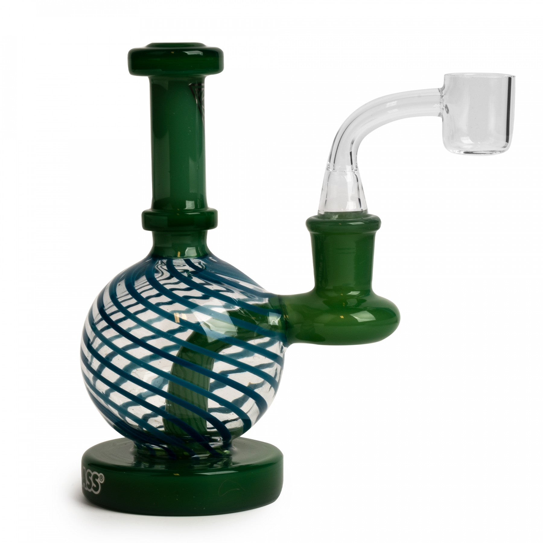 6" Orb Rig w/ 3 Hole Perc - Red Eye Glass - Mint Green