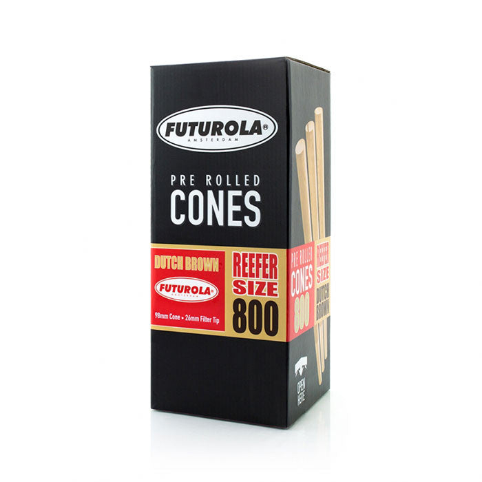 Futurola Dutch Brown Pre-Rolled Cones| Reefer Size: 98mm/ 26mm | Slend